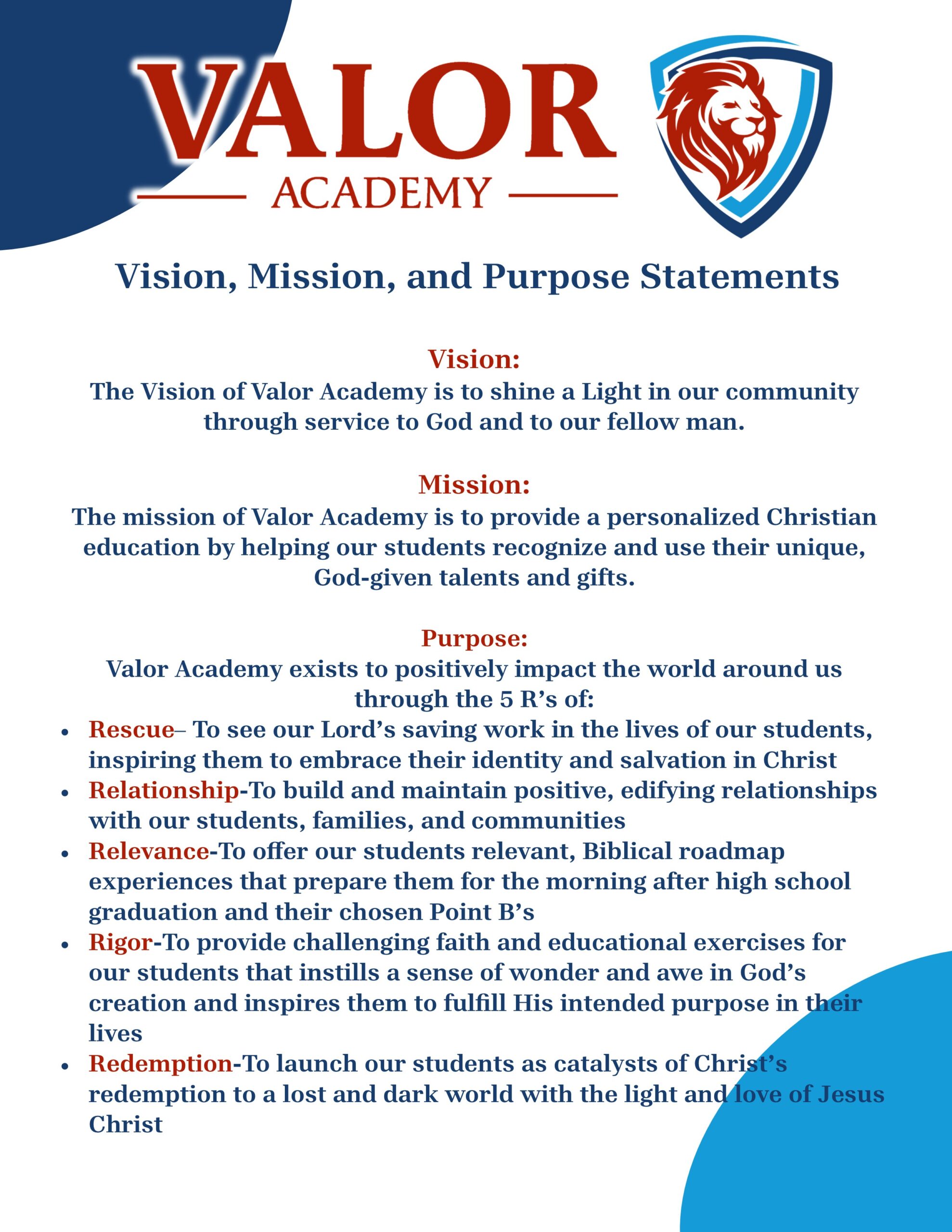 Who We Are - Valor Academy
